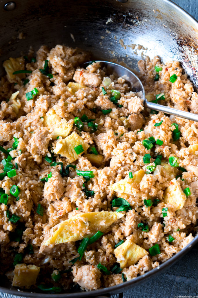 Healthy chicken cauliflower fried rice · Cook Eat Laugh