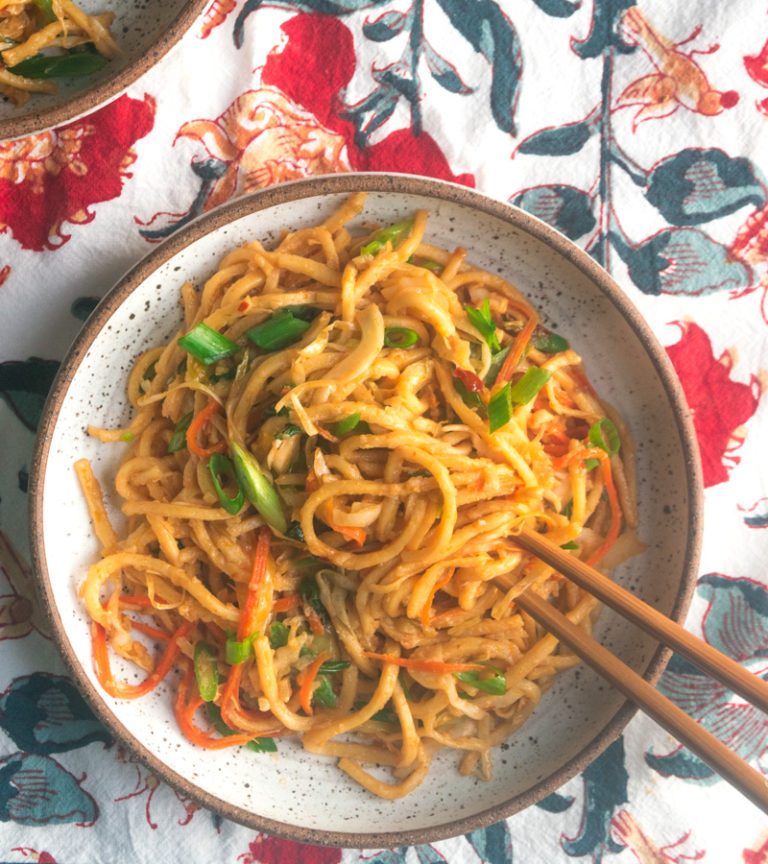 Indo-Chinese Vegetable Stir-Fry Noodles · Cook Eat Laugh